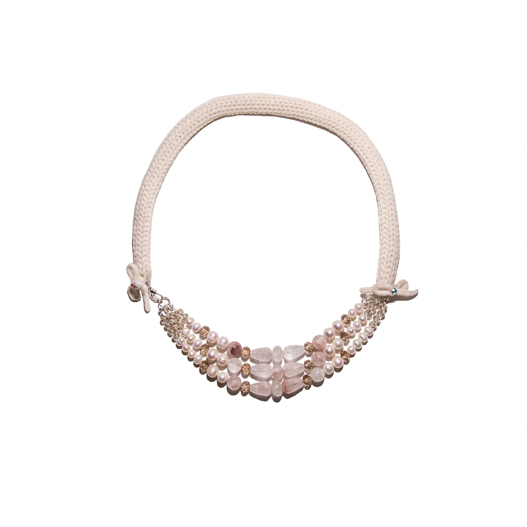 Dusty Pink Quartz Single Chain Necklace – Maglificio Artigianale 3P